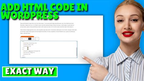 How To Add Html Code In Wordpress Youtube