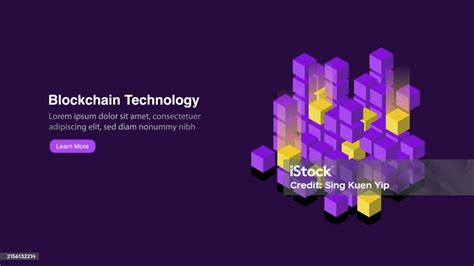 Blockchain And Big Data Storage Digital Technology Concept Perspective Modern Data Cube Edge