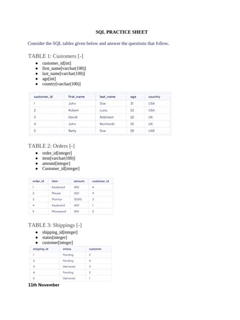 Sql Query Writing Practice Guide Pdf