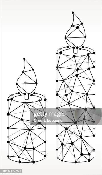 Candles Triangle Node Black And White Pattern High Res Vector Graphic