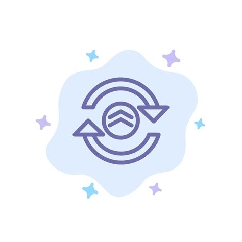 Arrow Refresh Reload Computing Blue Icon On Abstract Cloud Background 19119418 Vector Art At