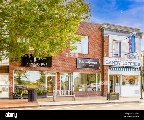 The Front Facades Of Candy Kitchen Edward Jones And Paramount Hamptons