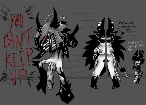 Rule 34 After Sex Annoyed Expression Antennae Big Breasts Box Cutter