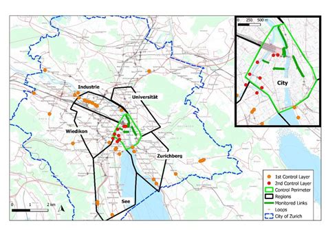 Overview Of Perimeter Control Scheme Of The City Of Zurich Source