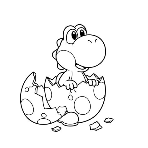 Yoshi Super Mario Coloring Page [2025]