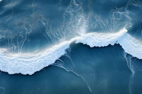 Premium Ai Image An Aerial View Of A Wave Breaking On The Oceandrone