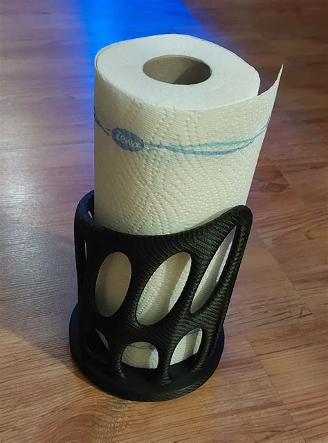 🎨 Paper Towel Holder Organic Strcutured Surface・ Stl File For ・cults