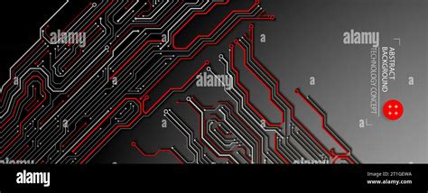 Abstract Technology Circuit Board Communication Concept Template For Science Presentation