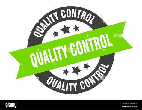 Quality Control Sign Quality Control Round Ribbon Sticker Quality Control Tag Stock Vector