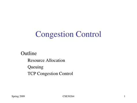 Ppt Congestion Control Powerpoint Presentation Free Download Id
