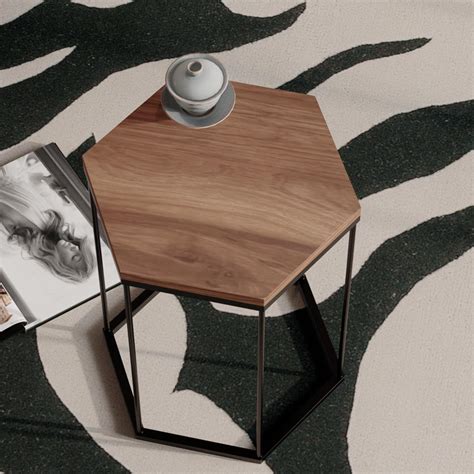 Ebern Designs Medici 21 Tall Hexagon Sideend Table Nighstand Coffee