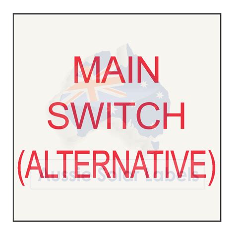 Main Switch Alternative Aussie Solar Labels