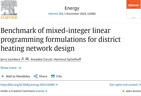 Research Districtheating Optimization Energysystems Opensource… Jerry Lambert