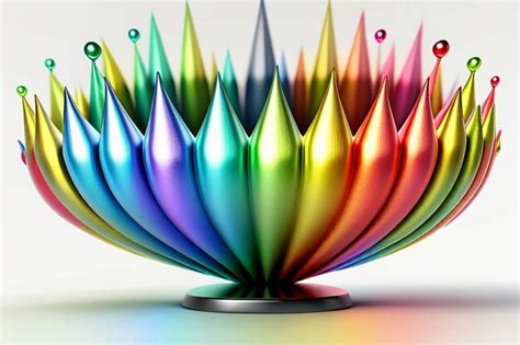 추상 미술 창조적인 벽지 배경 디자인 요소 다채로운 렌더링 3d 모델 그림 프리미엄 Ai 생성 이미지