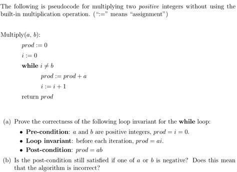 Solved The Following Is Pseudocode For Multiplying Two Chegg Com