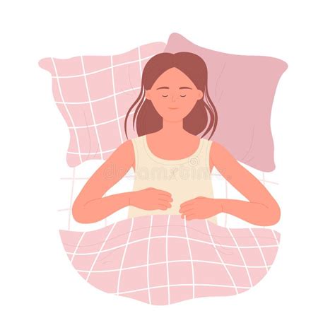 Sleeping Girl In Bedroom Stock Vector Illustration Of Dark 266706111