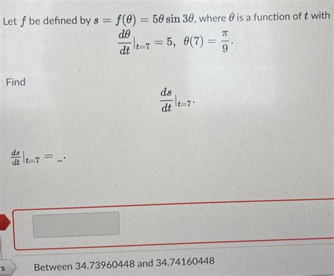 Solved Let f be defined by s f θ θsin θ where θ is a Chegg com