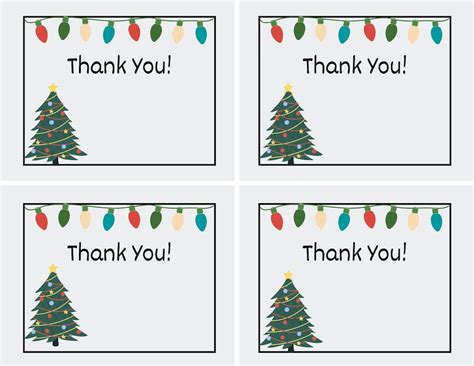 Free Christmas Thank You Cards Printable Fanny Printable