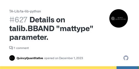 Details On Talibbband Mattype Parameter · Issue 627 · Ta Libta
