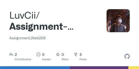 github luvcii assignment nextjs assignment web209