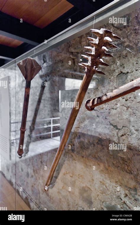 Medieval Mace Replicas Flanged Spiked And Flail Castle Of Leiria