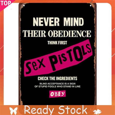 Vintage Metal Plate Sex Pistols Band ภาพวาดเหล็กสี่เหลี่ยม Wall Art 20x30 ซม Shopee Thailand