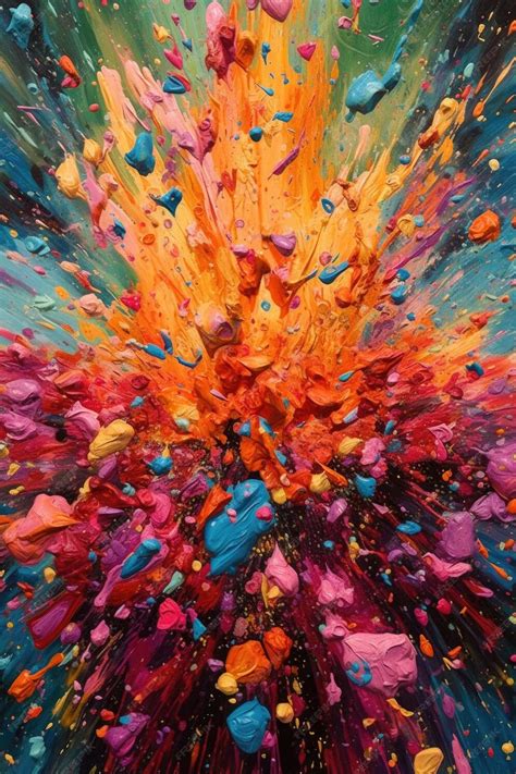 Premium Ai Image Confetti Cannon Explosion With Vibrant Hues Created