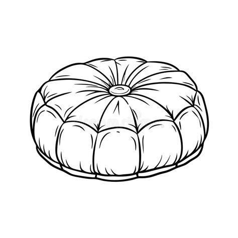 Round Cushion Outline Detailed Pattern And Texture Soft Classic Home