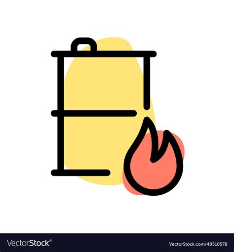 Container With Hazardous Flammable Liquid Vector Image