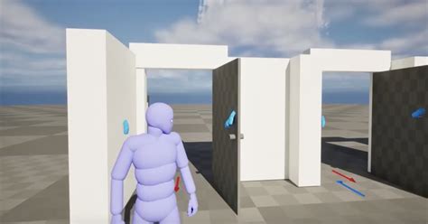 Great Door Animations Set Up For A Stealth Game In Unreal Engine