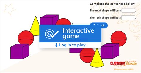 Year 1 Patterns With 2d And 3d Shapes Iwb Shapes Activity Classroom Secrets Classroom Secrets