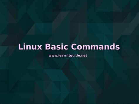 Linux Basic Commands For Beginners Linux Basic Beginners