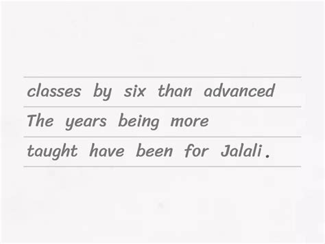 Present Perfect Continuous Passive Exercise Unjumble