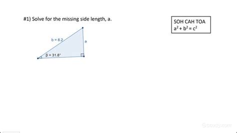 How To Solve A Right Triangle Geometry Study Com