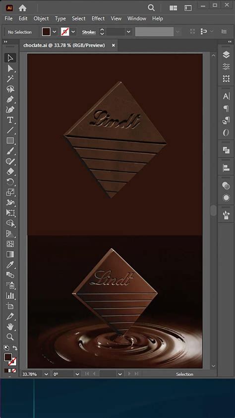 Realistic 3d Chocolate In Adobe Illustrator Illustrator 3d Materials
