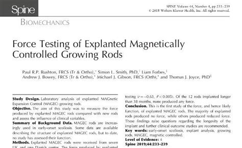 Andrew James Bowey On Linkedin Published Today In Spine Keep Sending