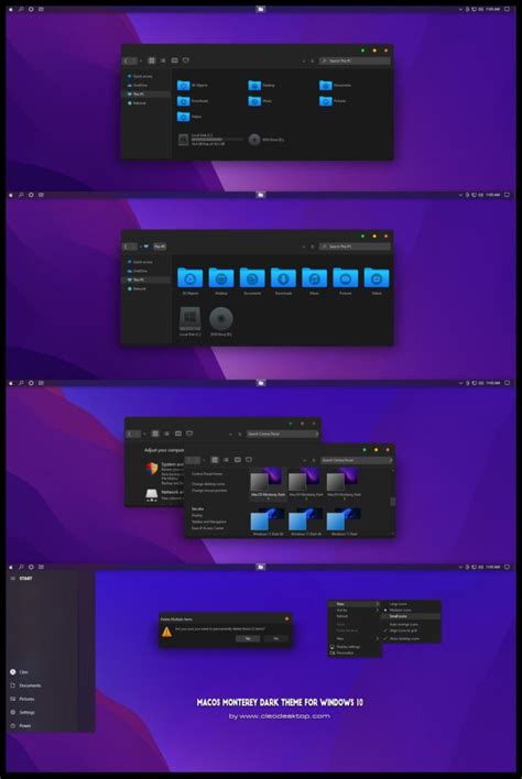 Macos Monterey Dark Theme For Windows 10 Cleodesktop