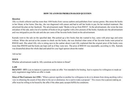 How To Answer Problem Based Question How To Answer Problem Based