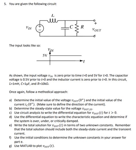 Solved You Are Given The Following Circuit IN OUT The Chegg