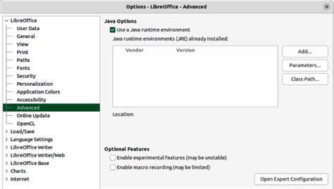 Chapter 12 Configuring Libreoffice
