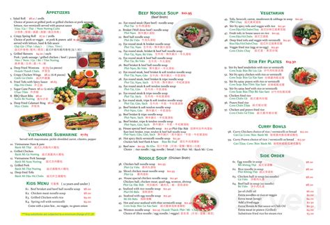 Menu For Pho 777 Vietnamese Restaurant Langley In Langley Bc Sirved
