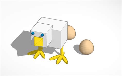 3d Design Chicken Tinkercad