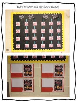 Early Finisher Exit Slip Board By Magical Adventures And More TPT