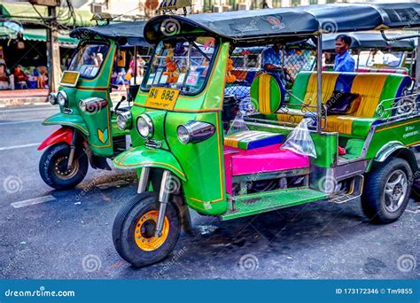 Bangkok Thailand 26 December 2019 Tuk Tuks In De Straten Van