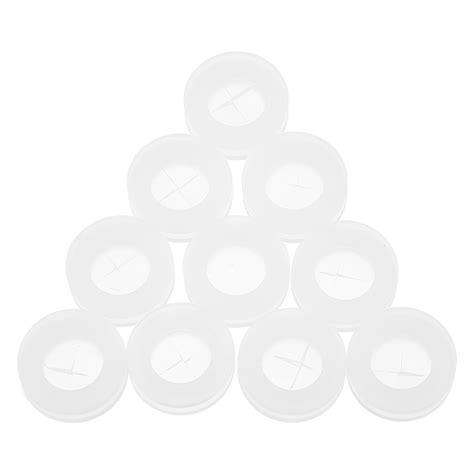 Masteelf 10pcs Silicone Straw Plugs For Mason Jar Straw Holes Grommet