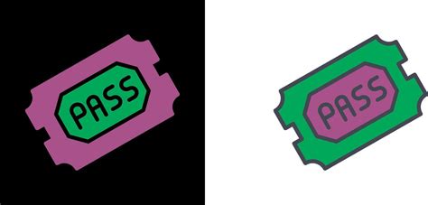 Passes Icon Design 42907796 Vector Art At Vecteezy