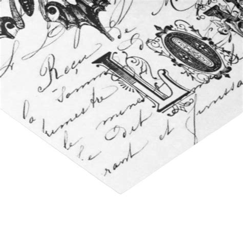 Butterfly Script Tissue Paper Zazzle