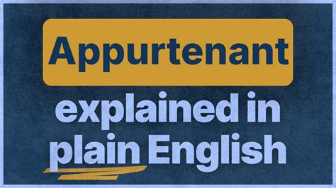 Appurtenant Features What Comes With Your Property