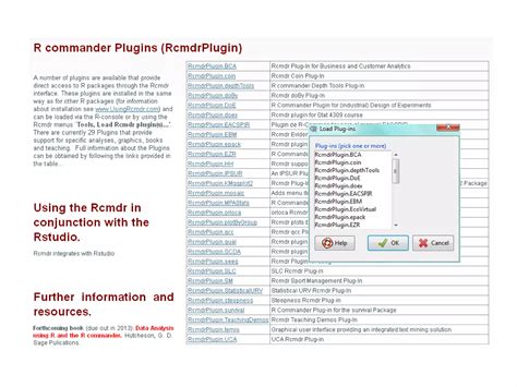 Rcommander A Menu Driven Gui For R Pdf Operating Systems
