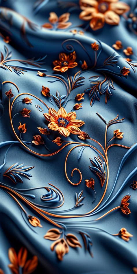 Seamless Tileable Floral Silk Background Texture Cute Flower